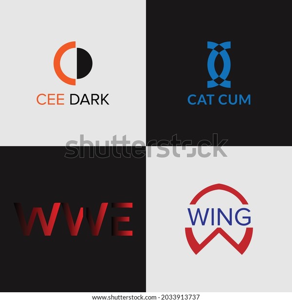 Minimalist Creative Wordmark Logo Design Stock Vector (Royalty Free ...