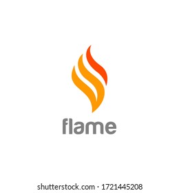 Minimalist Fire Flame Logo Design Vector Stock Vector (Royalty Free ...