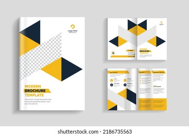 Minimalist Flat Brochure Design 4 Pages Stock Vector (Royalty Free ...