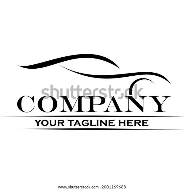 Minimalist Flat Car Logo Vector Design Stock Vector (Royalty Free ...