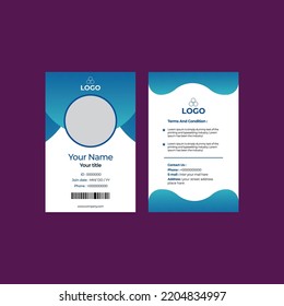 Minimalist Front Back Id Card Template Stock Vector (Royalty Free ...
