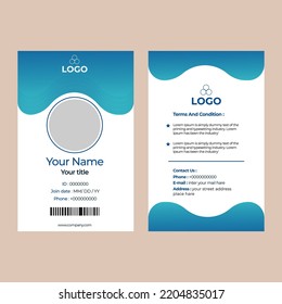 Minimalist Front Back Id Card Template Stock Vector (Royalty Free ...