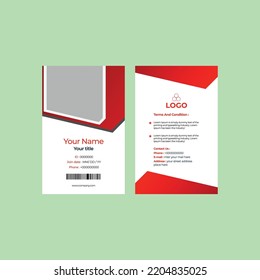 Minimalist Front Back Id Card Template Stock Vector (Royalty Free ...