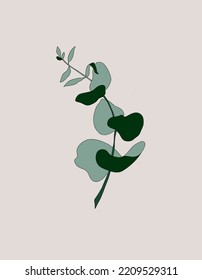 Minimalist Leaves Background Floral Vector Stock Vector (Royalty Free ...