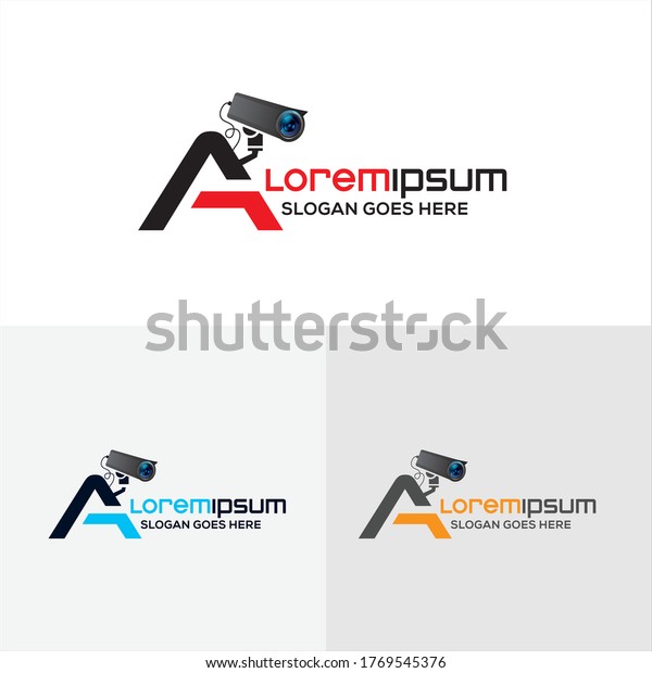 Minimalist Letter Cctv Camera Logo Design Stock Vector (Royalty Free ...