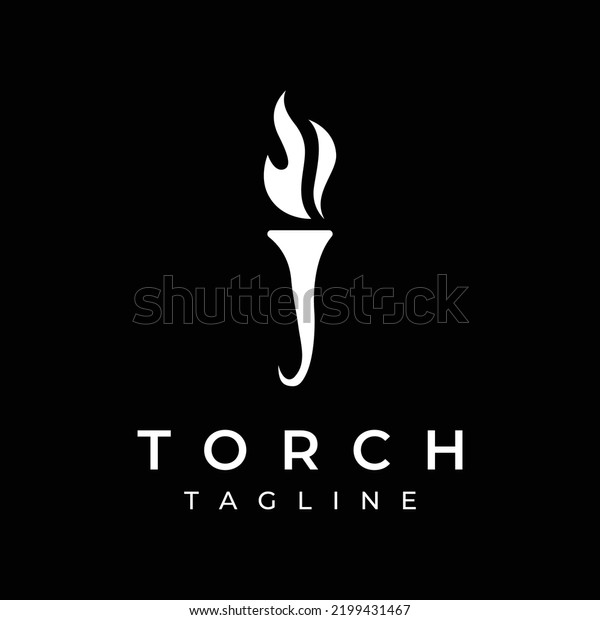 Minimalist Liberty Torch Logo Torch Simple Stock Vector (Royalty Free ...