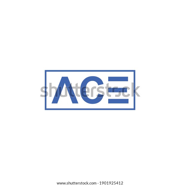 Minimalist Logo Design Ace Blue Inside Stock Vector (Royalty Free ...