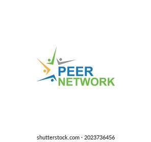 Minimalist Logo Design Peer Network Colorful Stock Vector (Royalty Free ...