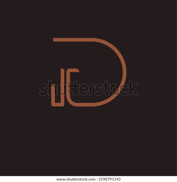 Minimalist Logo Shape Letter D Symbol Stock Vector (Royalty Free ...