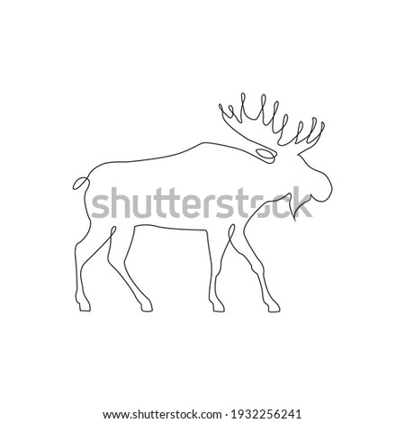 Moose Line Drawing | Free download on ClipArtMag