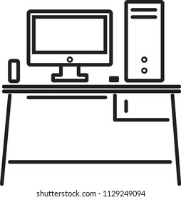 Minimalist Pc Icon Stock Vector (Royalty Free) 1129249094 | Shutterstock