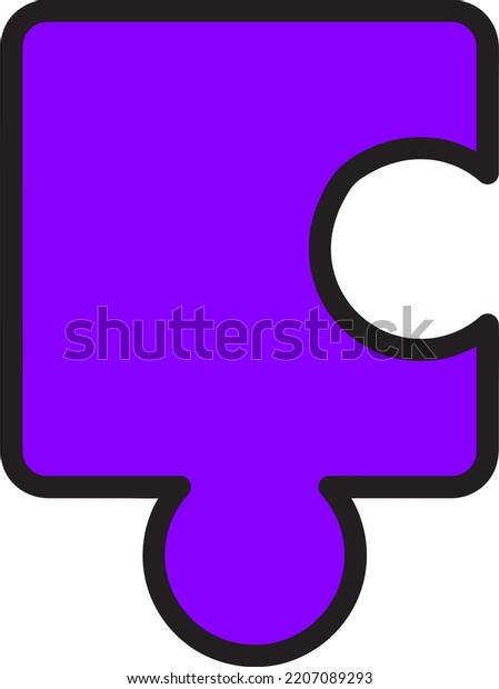 Minimalist Puzzle Piece Vector Illustration Stock Vector (Royalty Free ...