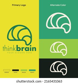 Minimalist Simple Brain Logo Concept Stock Vector (Royalty Free ...