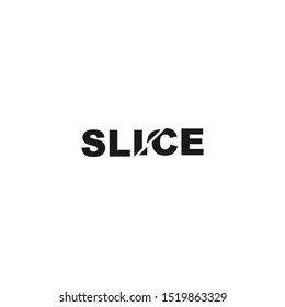 Minimalist Slice Logo Black White Stock Vector (Royalty Free ...