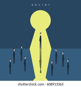 Minimalist Stile Vector Secret Concept Sketch Stock Vector (Royalty ...