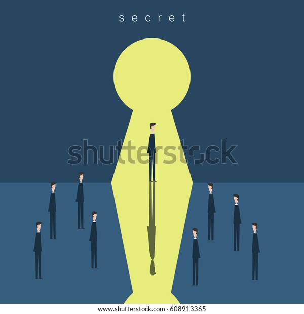 Minimalist Stile Vector Secret Concept Sketch Stock Vector (Royalty ...