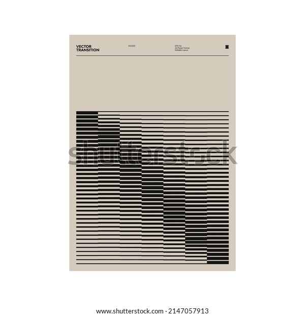 Minimalist Style Poster Design Layout Swiss Stock Vector (Royalty Free ...