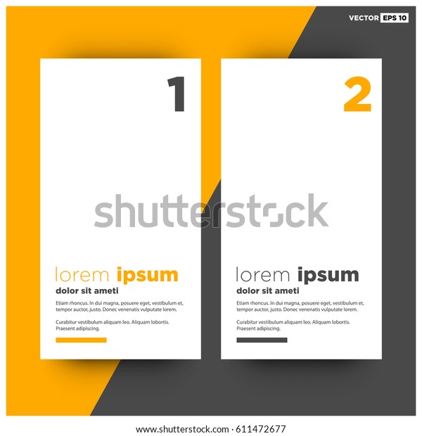 Minimalist Text Page Layout Design Cards Stock Vector (Royalty Free ...