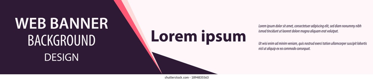 Minimalist Web Banner Background Design Eps10 Stock Vector (Royalty ...