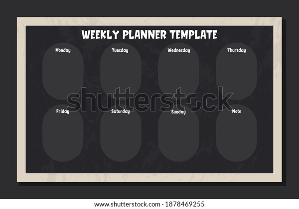 Minimalist Weekly Planner Template Design Stock Vector (Royalty Free ...