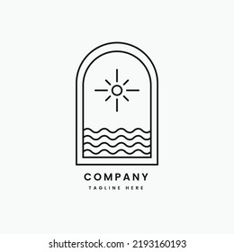 Minimalist Window Logo Design Template Door Stock Vector (Royalty Free ...