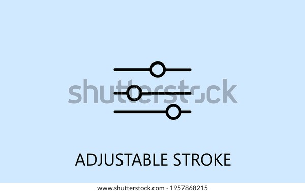 Minimalistic Adustment Settings Icon Logo Symbol Stock Vector (Royalty ...