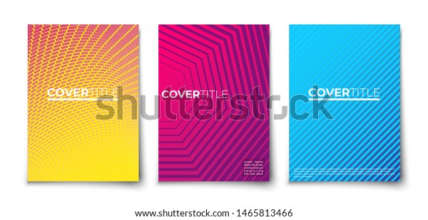 Minimalistic Background Cover Page Design Colorful Stock Vector ...