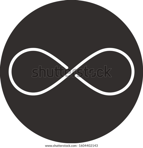 Minimalistic Black White Sight Infinity Stock Vector (Royalty Free ...