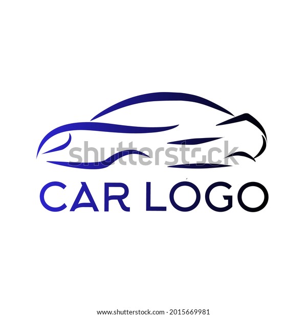 Minimalistic Car Vector Logo Design Stock Vector (Royalty Free ...