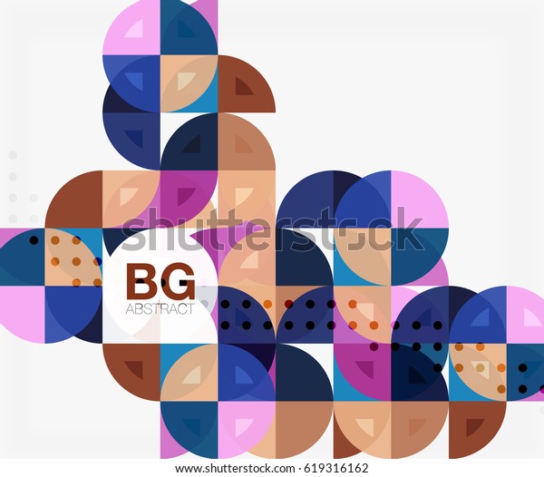 Minimalistic Circle Composition Background Vector Template Stock Vector ...
