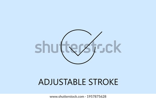 Minimalistic Confirmation Icon Logo Symbol Fully Stock Vector (Royalty ...