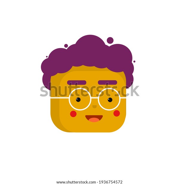 Minimalistic Face Icon Different Facial Expressions Stock Vector ...