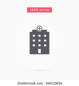 Minimalistic Hospital Icon Stock Vector (Royalty Free) 564110656 ...