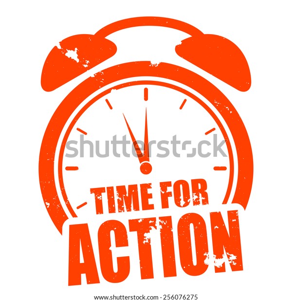 Minimalistic Illustration Grungy Clock Time Action Stock Vector ...