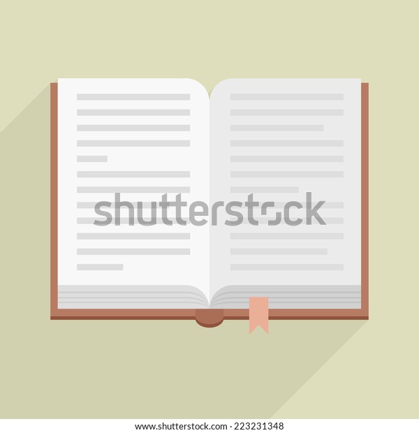 Minimalistic Illustration Open Book Eps10 Vector Stock Vector (Royalty ...