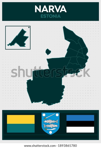 Minimalistic Map Narva Estonia Stock Vector (Royalty Free) 1893865780 ...