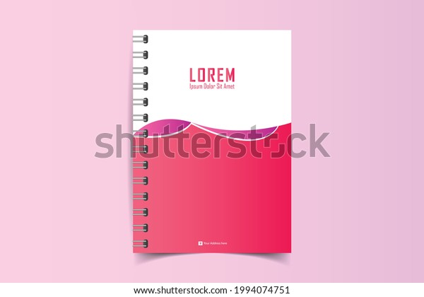 Minimalistic Notebook Cover Design Templates Layout Stock Vector ...
