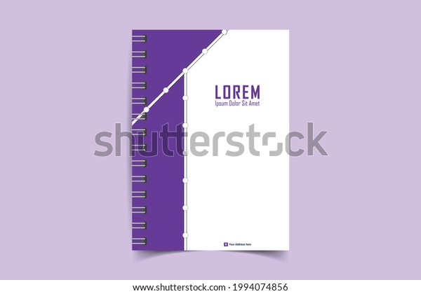 Minimalistic Notebook Cover Design Templates Layout Stock Vector ...
