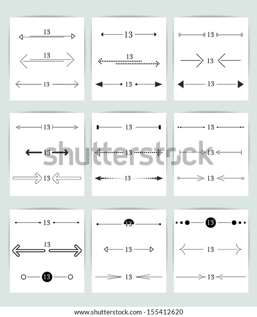Minimalistic Page Dividers Geometric Elements Infographics Stock Vector ...