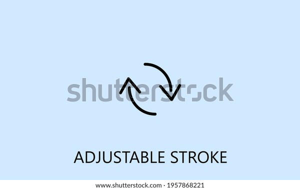 Minimalistic Refresh Icon Logo Symbol Fully Stock Vector (Royalty Free ...