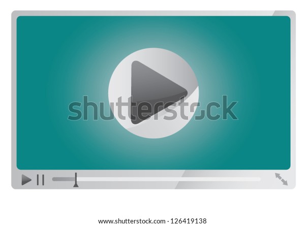 Minimalistic Skin Media Player Stock Vector (Royalty Free) 126419138 ...