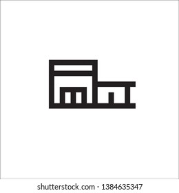 Minimalistic Slim Line Building Landmarks Vector Stock Vector (Royalty ...