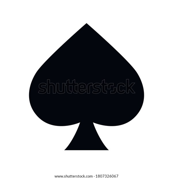 Minimalistic Vector Sign Spades Modernism Play Stock Vector (Royalty ...