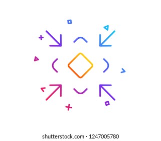 Minimize Arrow Line Icon Small Screen Stock Vector (Royalty Free ...