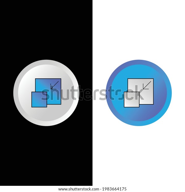 Minimize Icon Full Screen Minimize Outline Stock Vector (Royalty Free ...