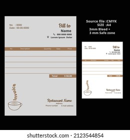 Minimum Budgetsimple Invoice Coffee Shop Stock Vector (Royalty Free ...