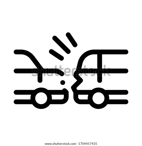 Minimum Dangerous Distance Between Cars Icon Stock Vector (Royalty Free ...