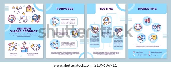 Minimum Viable Product Blue Brochure Template Stock Vector (Royalty ...