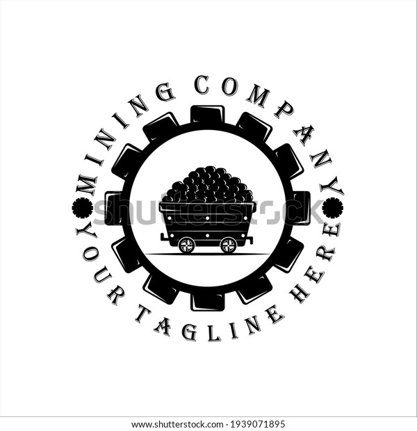 Mining Cart Logo Vector Vintage Illustration Stock Vector (Royalty Free ...