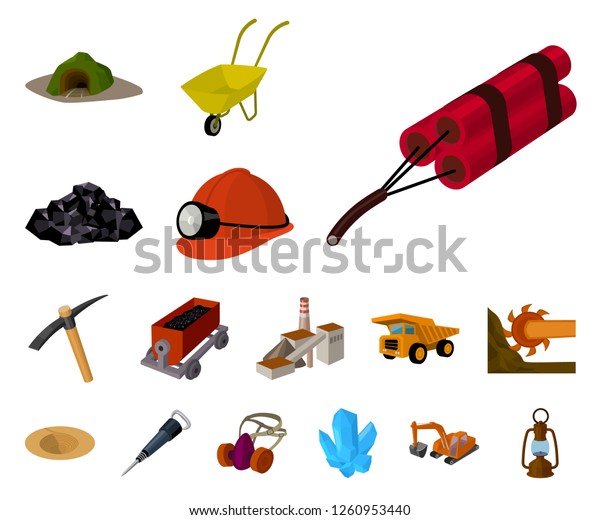 Mining Industry Cartoon Icons Set Collection Stock Vector (Royalty Free ...